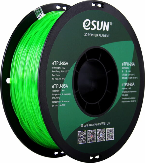 eSUN eTPU 95A flex Filament 1KG - 3DHUB.gr - Το πρώτο 3D printing HUB ...
